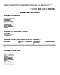 CCHST: Modèle de fiches de données de sécurité (FDS) pour SIMDUT